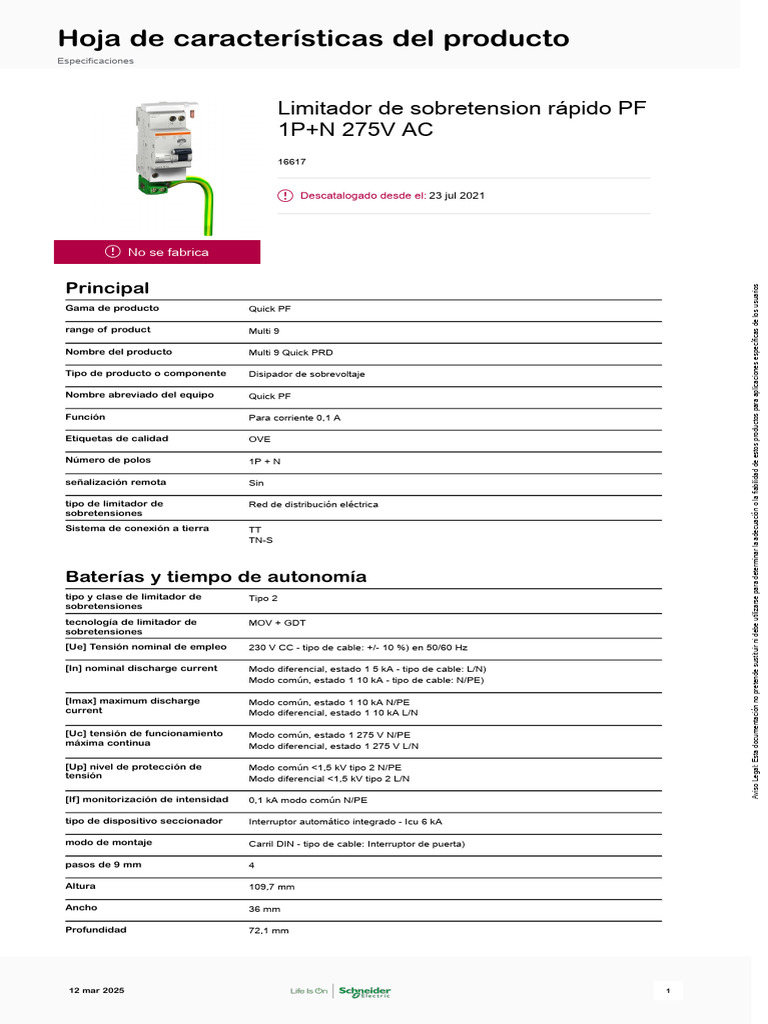Schneider Electric - PRD-Quick-PRD - 16617 | PDF | Electrónica | Bienes ...