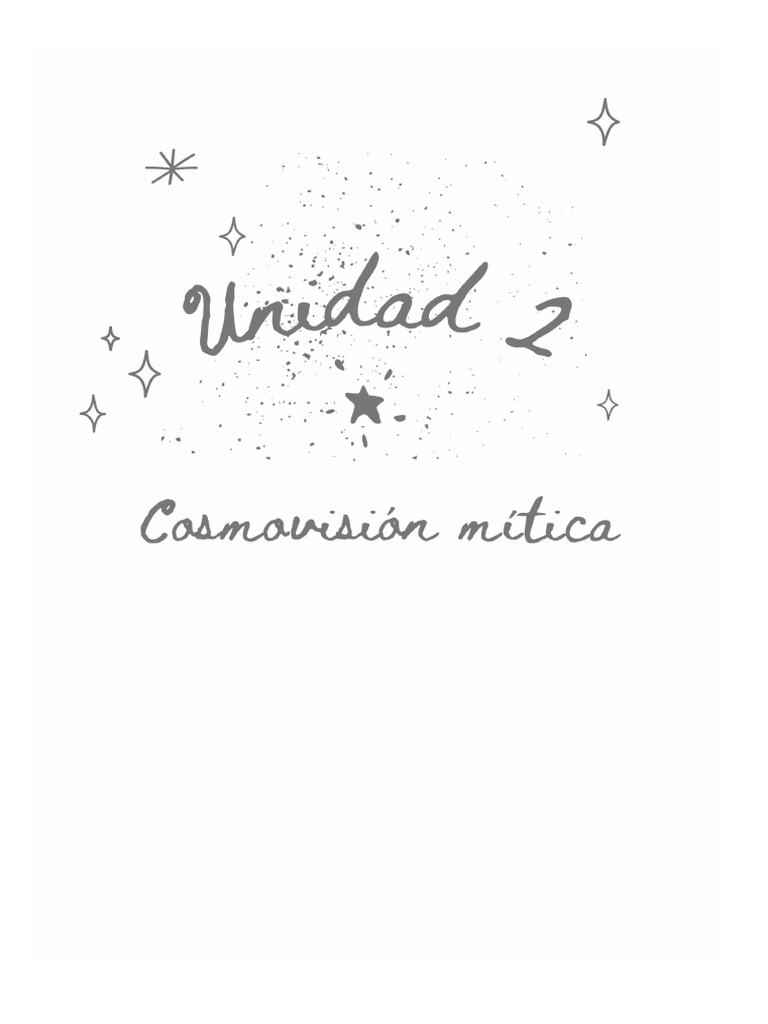Cuadernillo unidad II (cosmovisi-n m-tica) | PDF