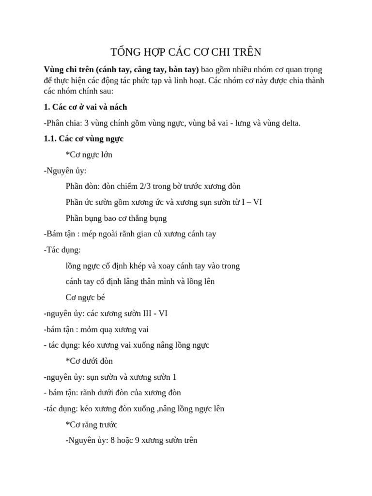 T NG H P C A T NG H P Các Cơ Chi Trên Phong VS Nghĩa | PDF