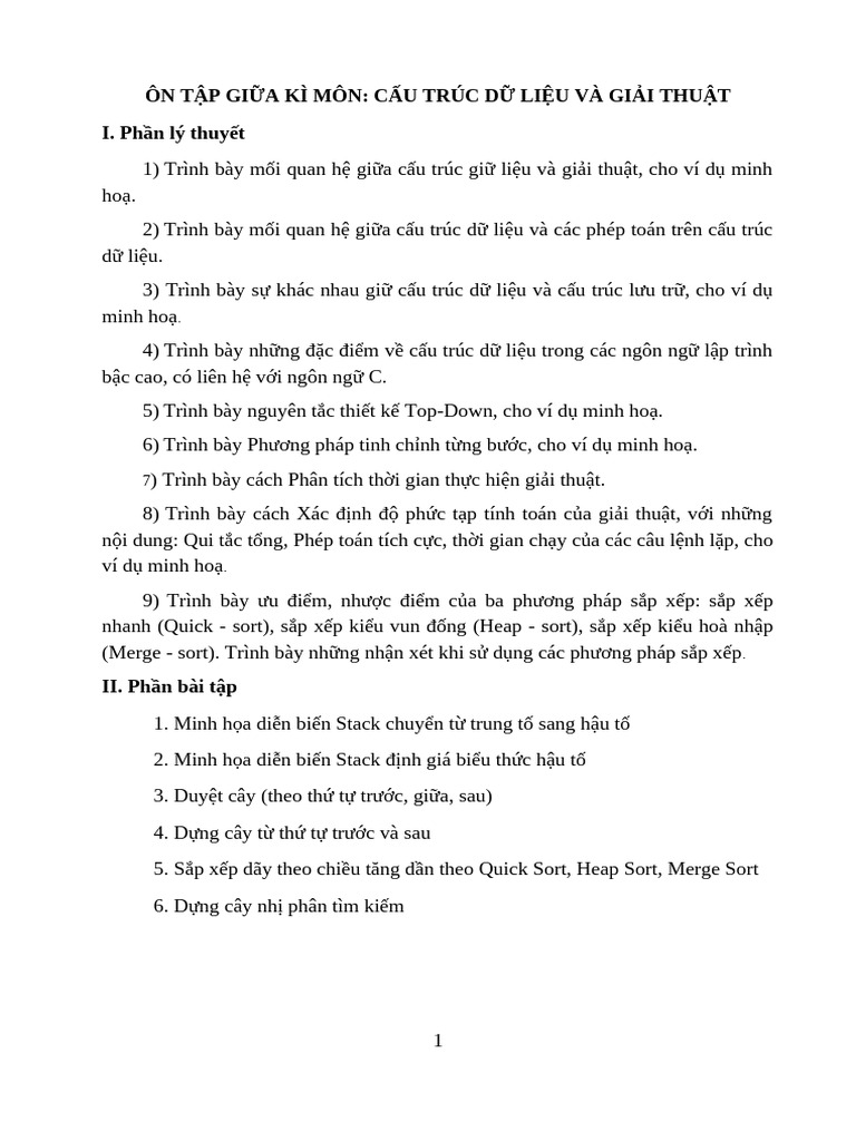 On Tap CTDL Va GT | PDF