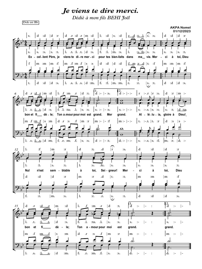 Je Viens Te Dire Merci | PDF | Alphabet latin | Phonétique