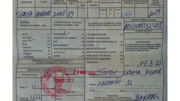 Demande D'immatriculation | PDF