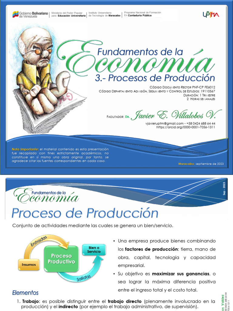 Proceso de Produccion Fundamentos de Economia 2023 | PDF | Mercado ...