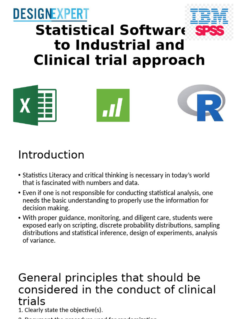 Statistical Software for Trials Analysis | PDF | Statistics | Microsoft ...