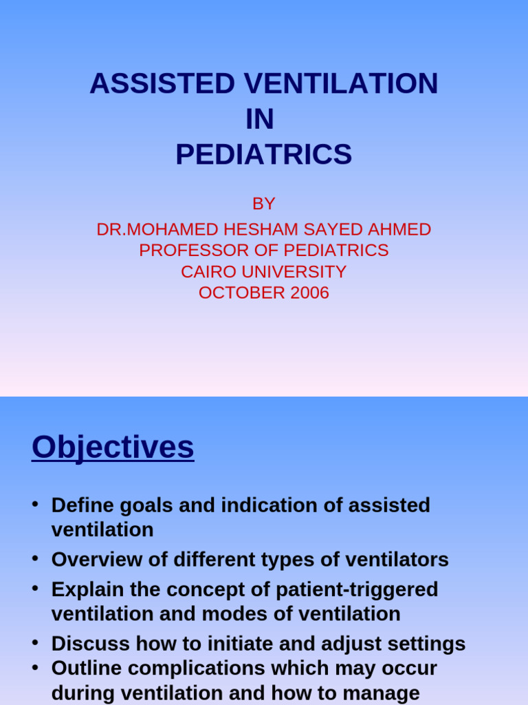 Final Assisted Ventilation3010 | PDF | Clinical Medicine | Medical ...