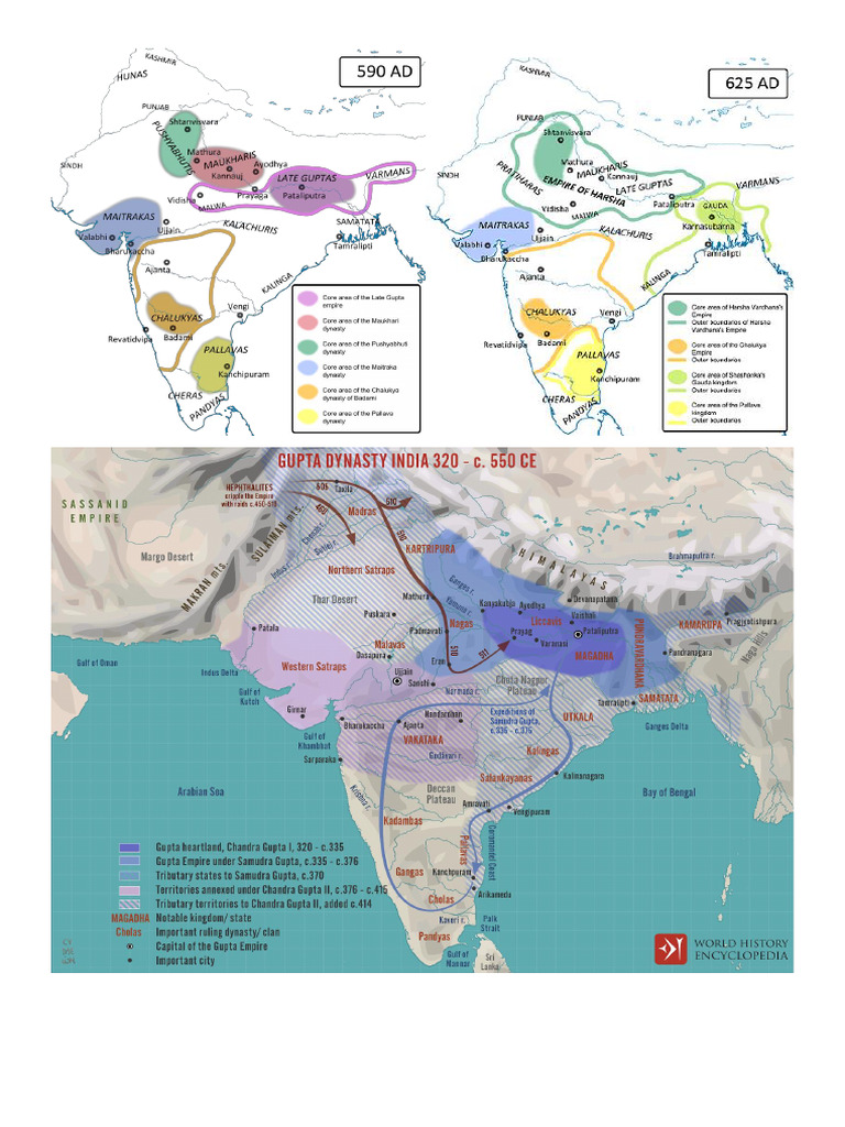 Changing Map of India Through Centuries | PDF
