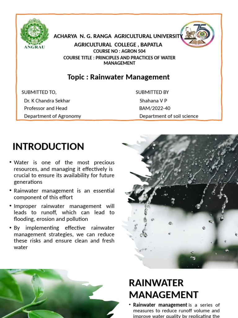 Effective Rainwater Management Strategies | PDF | Stormwater | Surface ...