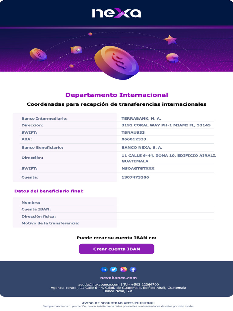 Información de Banco Nexa Guatemala | PDF