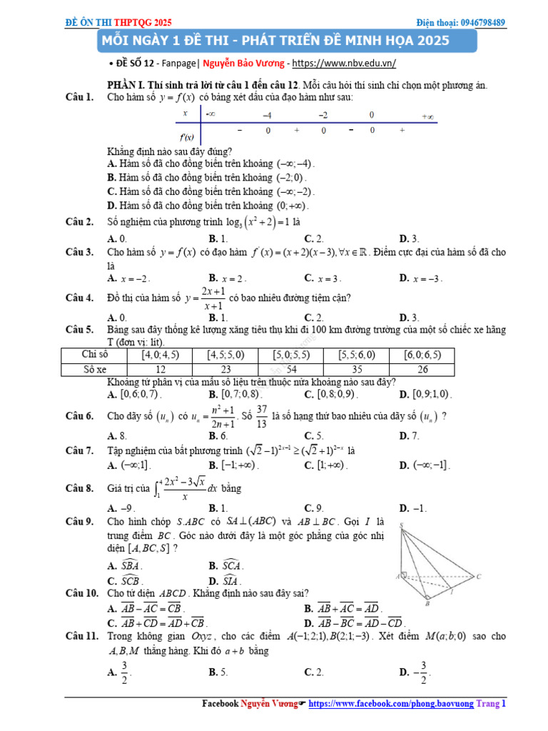 (NBV) -ĐỀ SỐ 12-MỖI NGÀY 1 ĐỀ THI 2025 | PDF