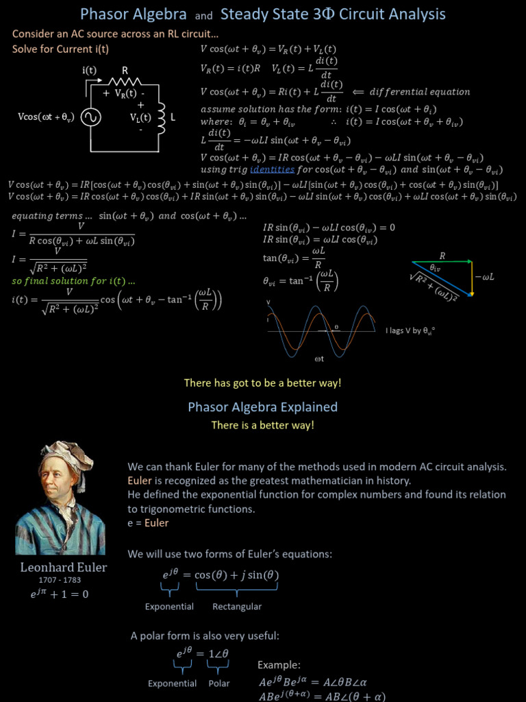 Phasor Algebra Explained | PDF | Electrical Impedance | Ac Power