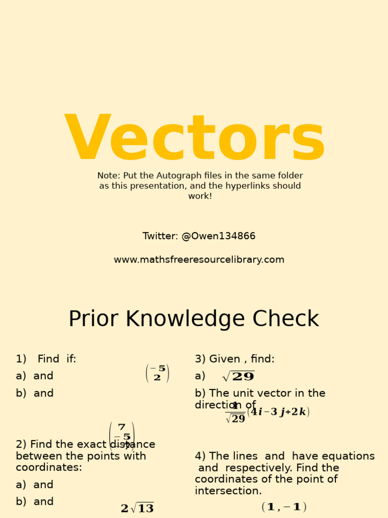 9) Vectors | PDF | Euclidean Vector | Line (Geometry)