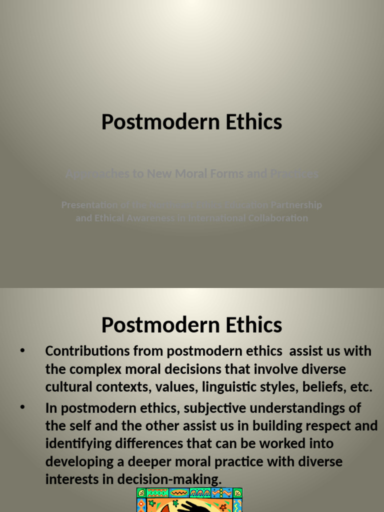Postmodern Ethics in Diverse Contexts | PDF | Postmodernism | Discourse