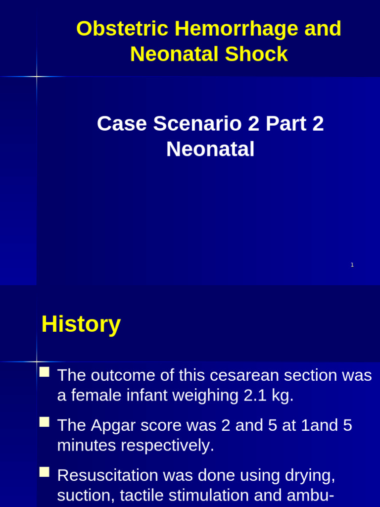 Neonatal Shock Case Scenario 2 | PDF | Shock (Circulatory) | Blood