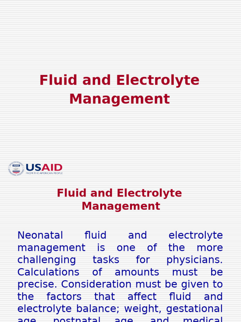Fluid & Electrolyte Management | PDF | Intravenous Therapy | Dehydration