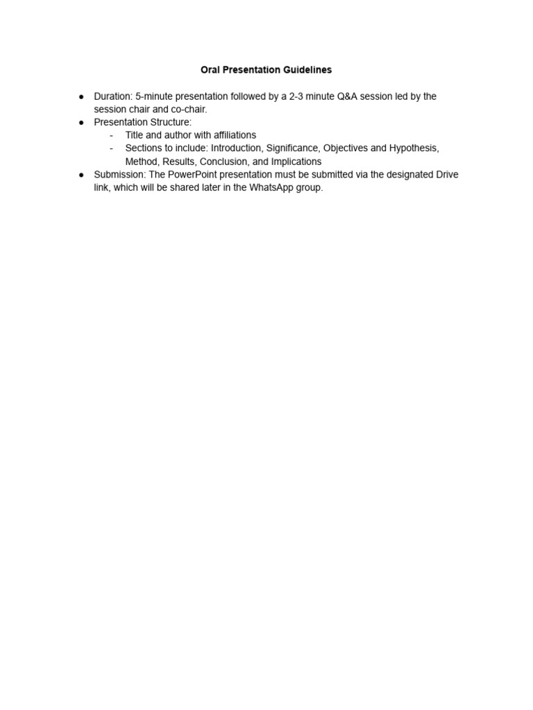 Oral Presentation Guidelines ICCMS HSS | PDF