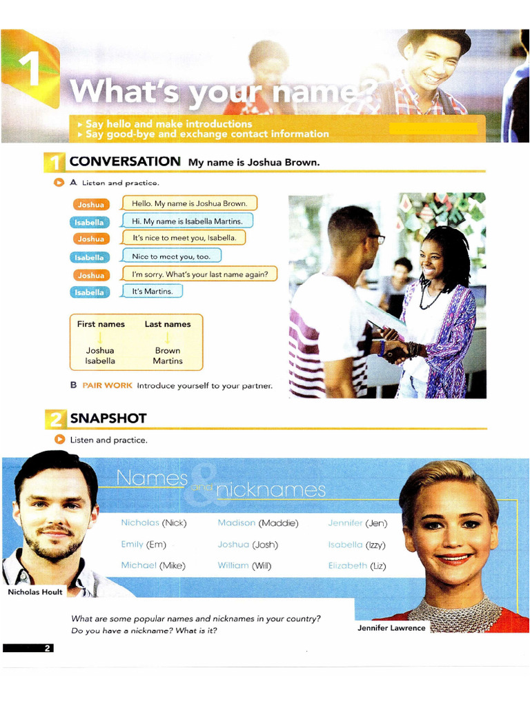 Unit 1 - INTERCHANGE 5TH EDITION - INTRO - STUDENT BOOK (2017) Jack C. Richards | PDF