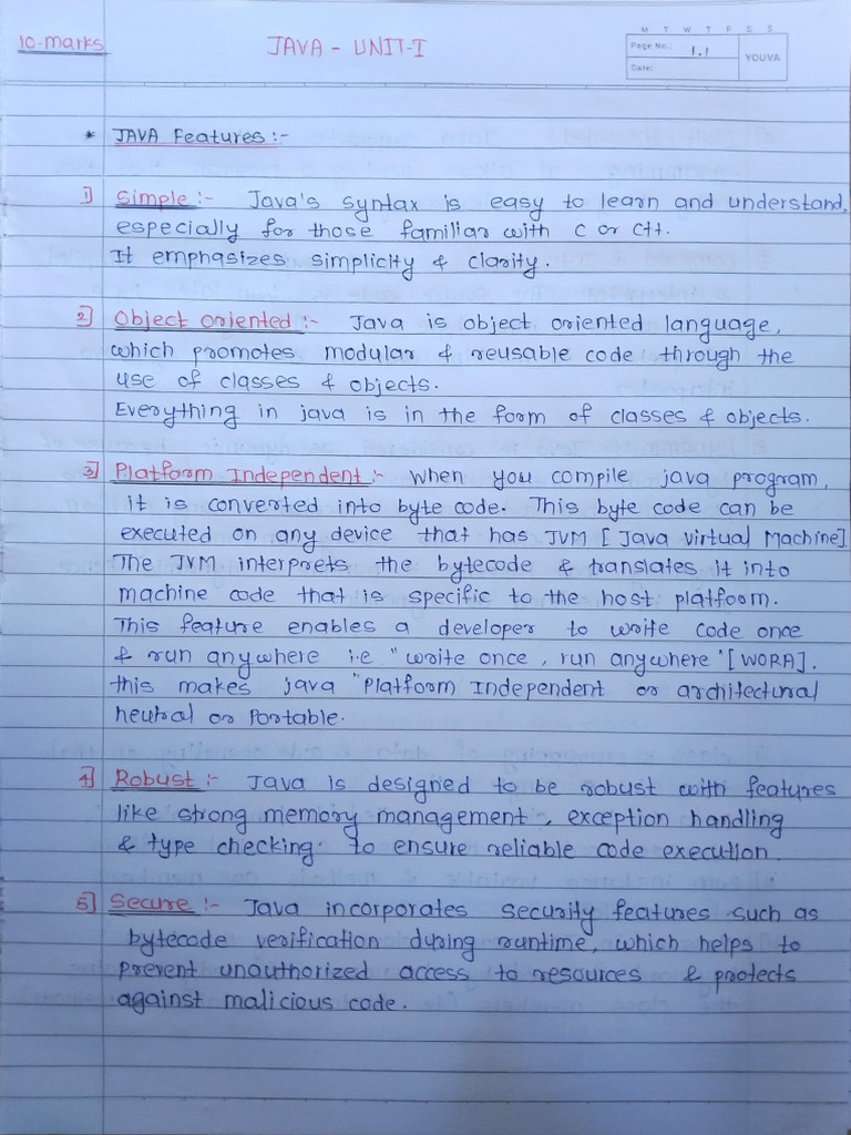 JAVA Chapter 1 | PDF