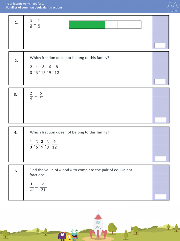 Families of Common Equivalent Fractions (1) | PDF