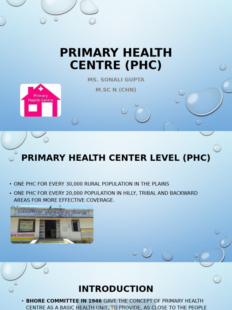 Overview of Primary Health Centres | PDF | Postpartum Period | Childbirth