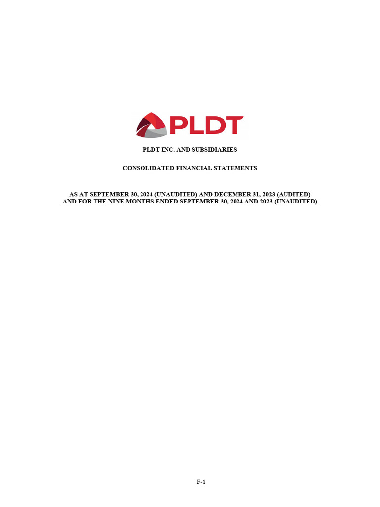 PLDT Inc. and Subsidiaries Consolidated Financial Statements | PDF ...