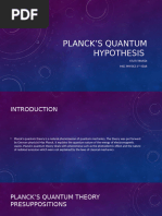 Plancks Quantum Theory Notes | PDF