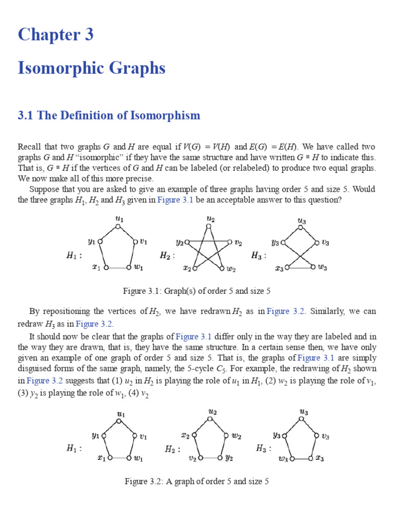 3.Isomorphic Graphs | PDF