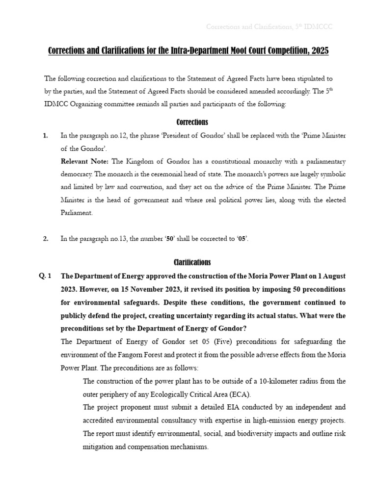 Clarifications (Final) | PDF | Environmental Impact Assessment | Government