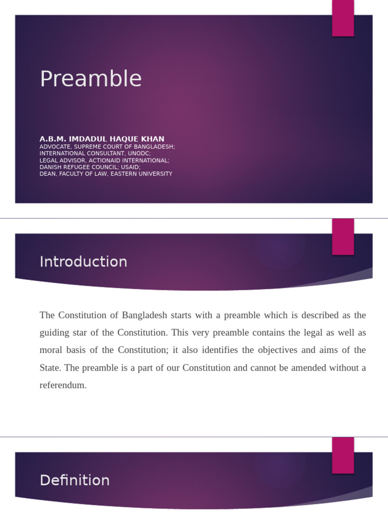 Preamble Constitution | PDF | Constitution | Royal Assent