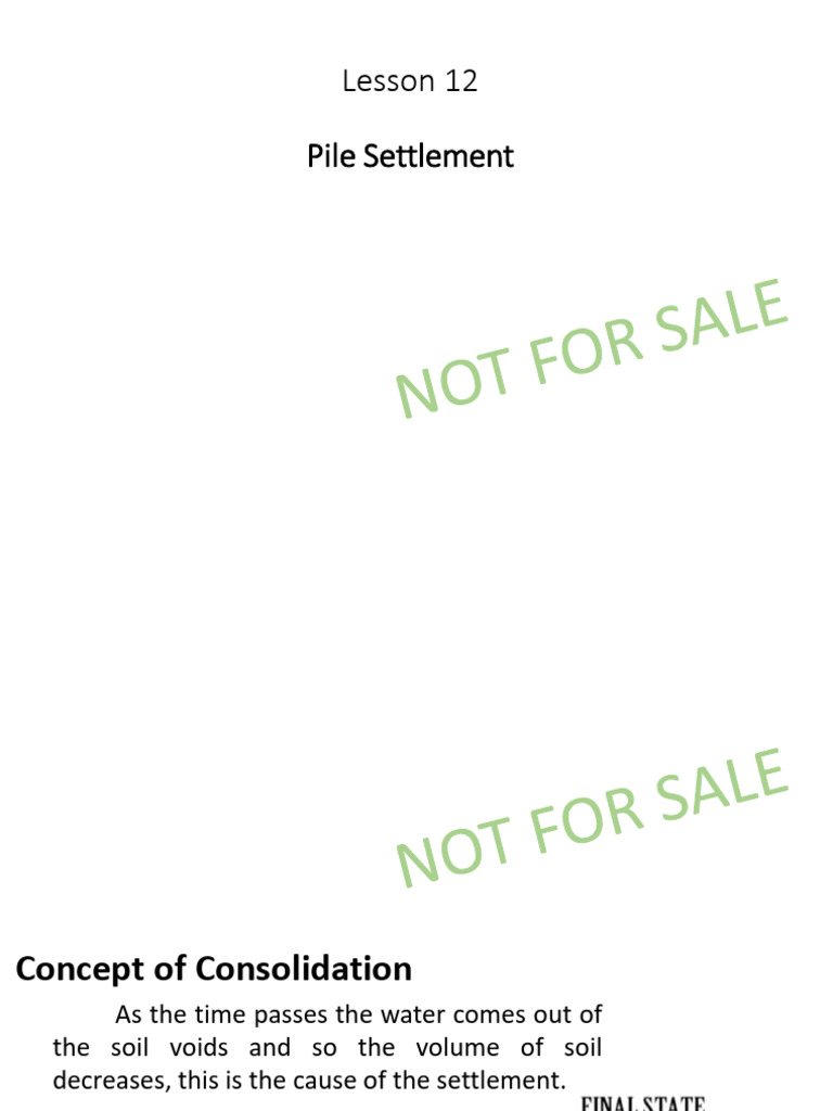 Lesson 12 Pile Settlement C | PDF | Soil Science | Applied And ...