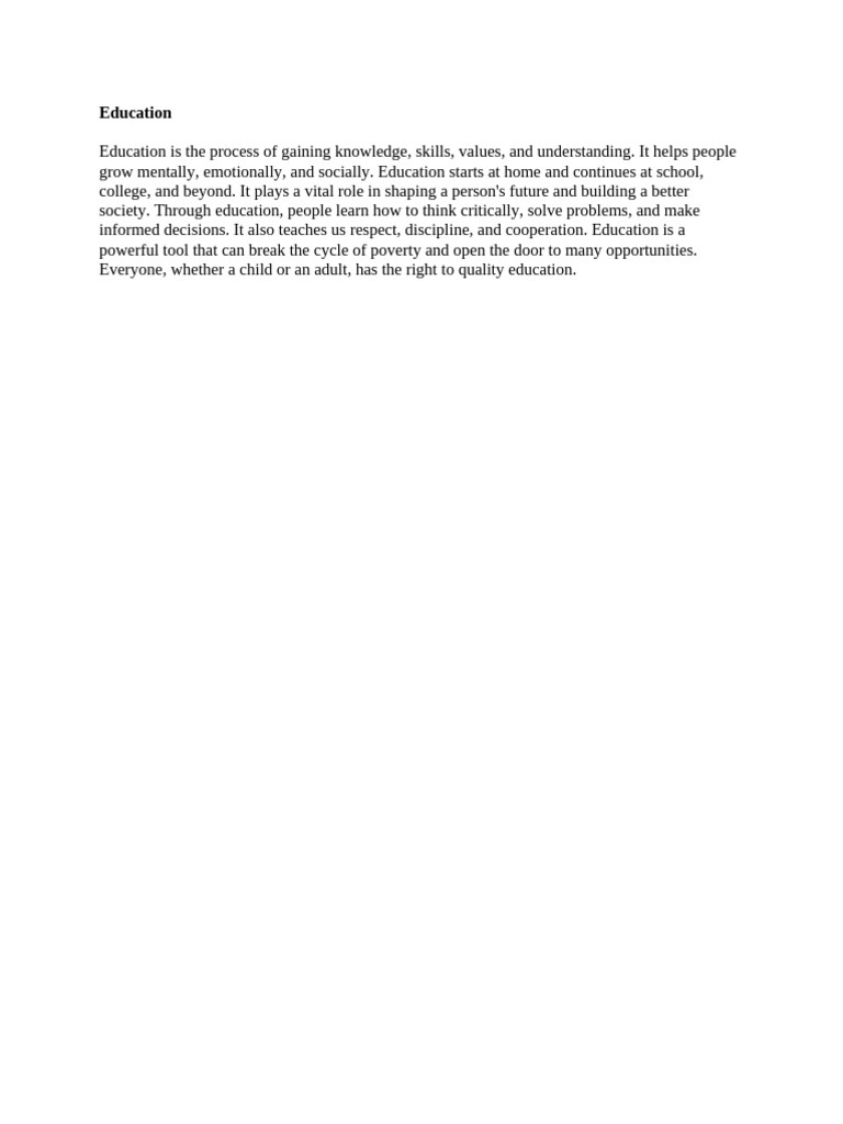 Education | PDF