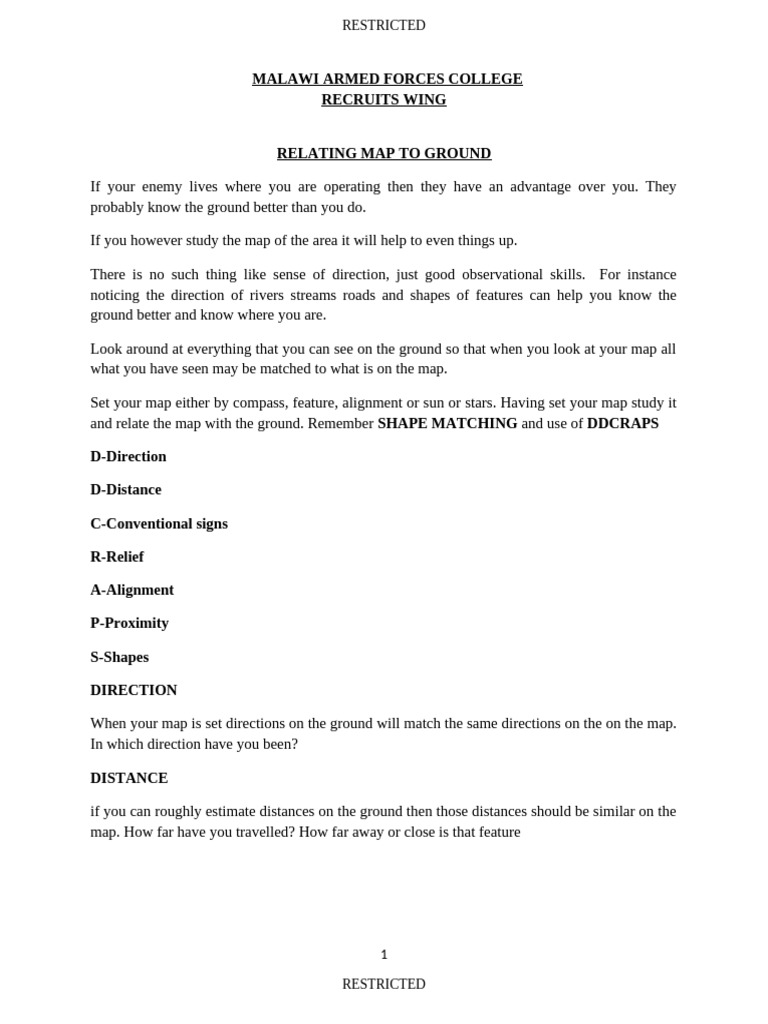 RELATING MAP TO GROUND | PDF