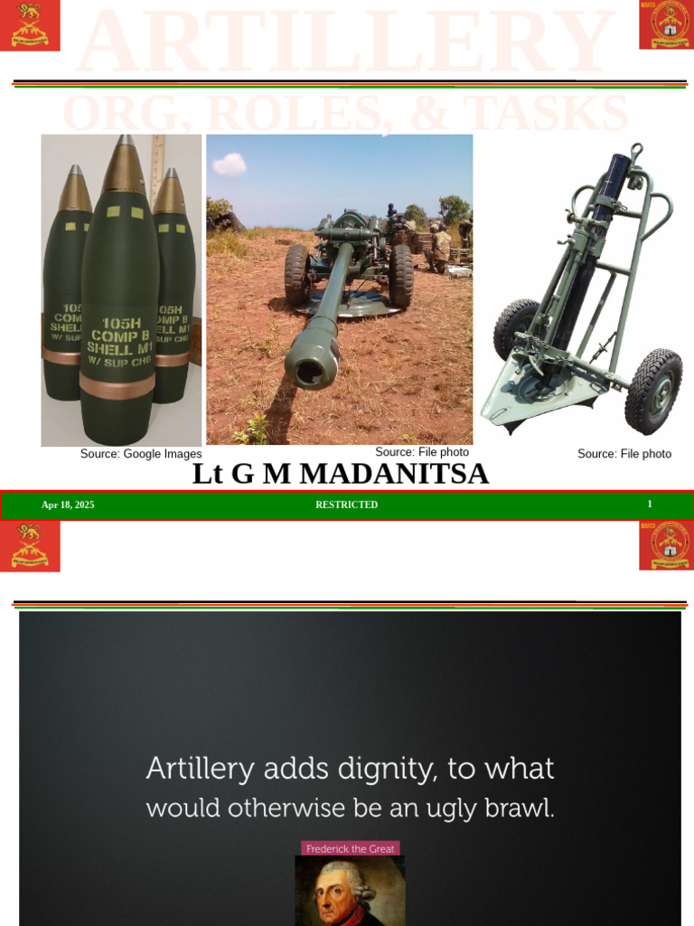 FD Arty Org, Roles and Tasks | PDF | Artillery Battery | Artillery