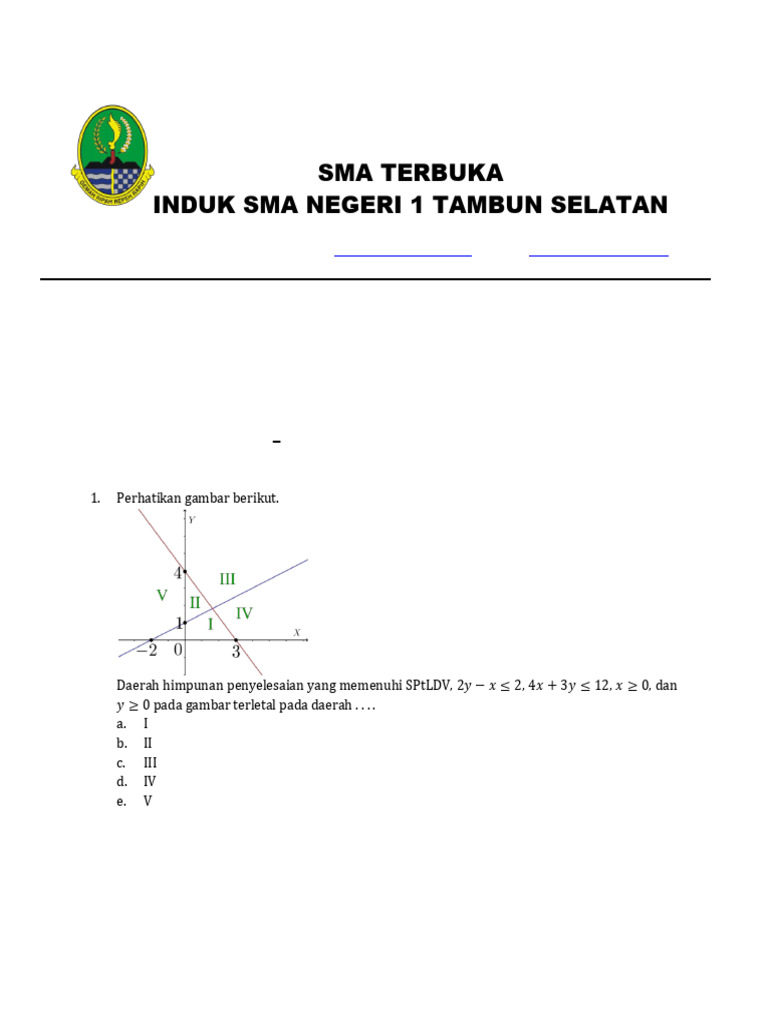 STS MTK Kelas X Genap 2024-2025 | PDF
