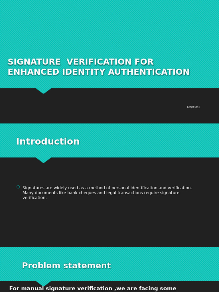SIGNATUREVERIFICATION[1] | PDF | Signature | Authentication