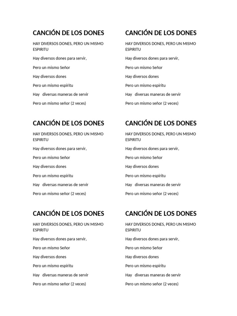 Canción de Los Dones | PDF