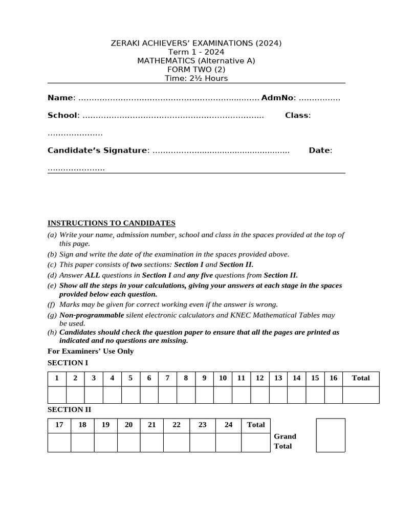 Mathematics - Mathematics - Question Paper | PDF | Triangle ...