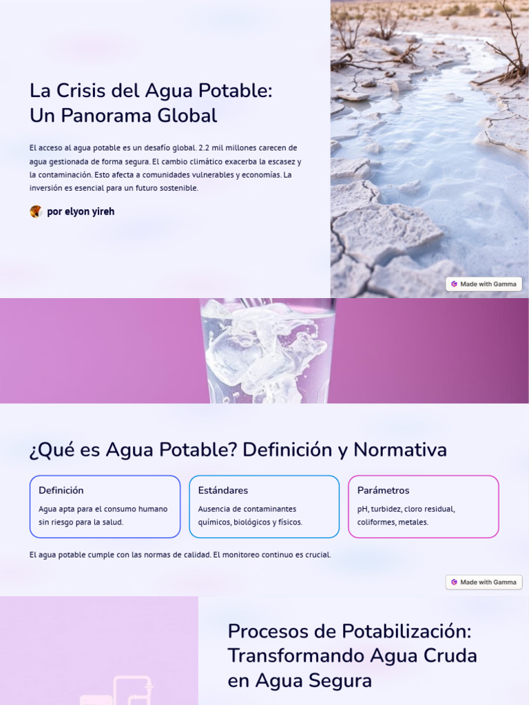 La Crisis Del Agua Potable Un Panorama Global | PDF | Agua potable ...