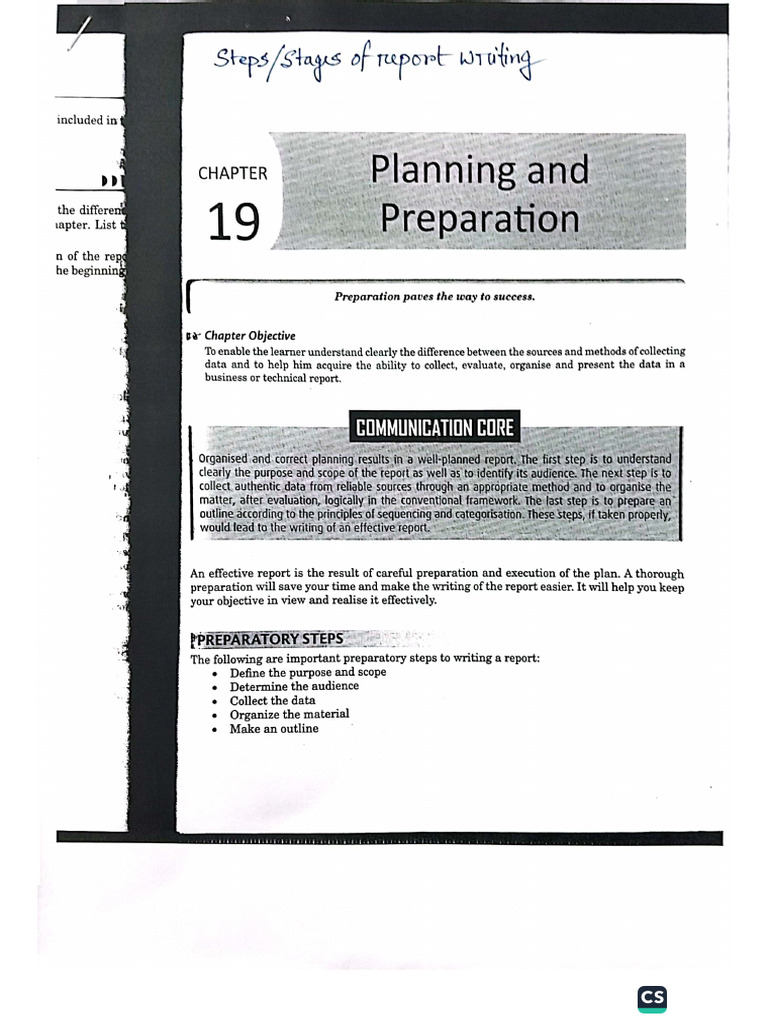 Stages of Report Writing | PDF