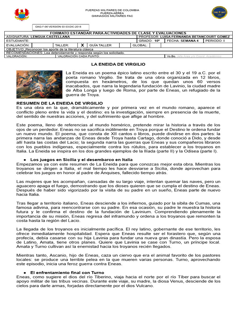 La Eneda de Virgilio | PDF | Eneas | Eneida