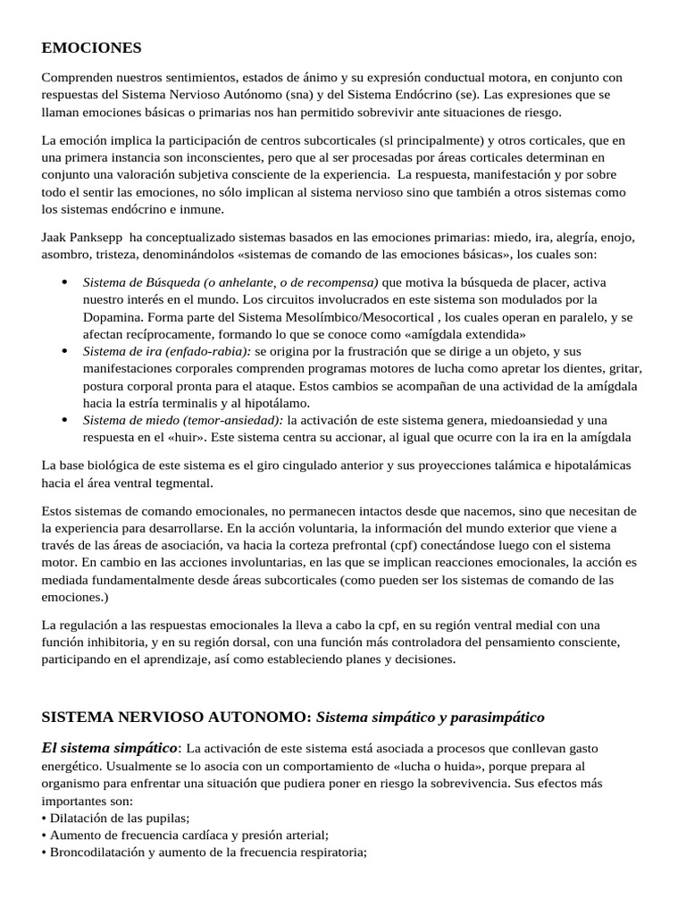 Parcial Neurofisiologia 2 | PDF | Neurona | Las emociones