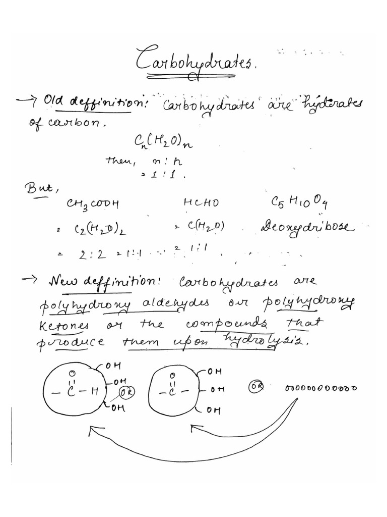 Carbohydrates - Biochemistry | PDF