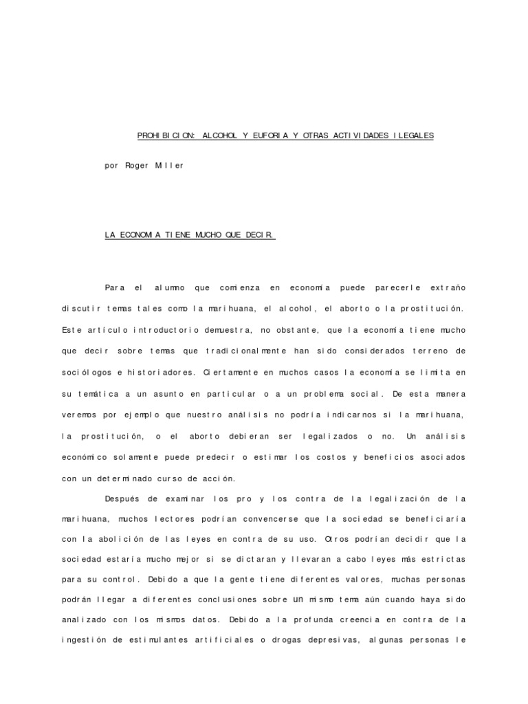 Miller Prohibicion Alcohol+y+Euforia | PDF | Prohibición | Viajes por ...