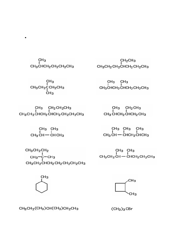 IUPAC Ugljikovodici Samo Zadaci | PDF