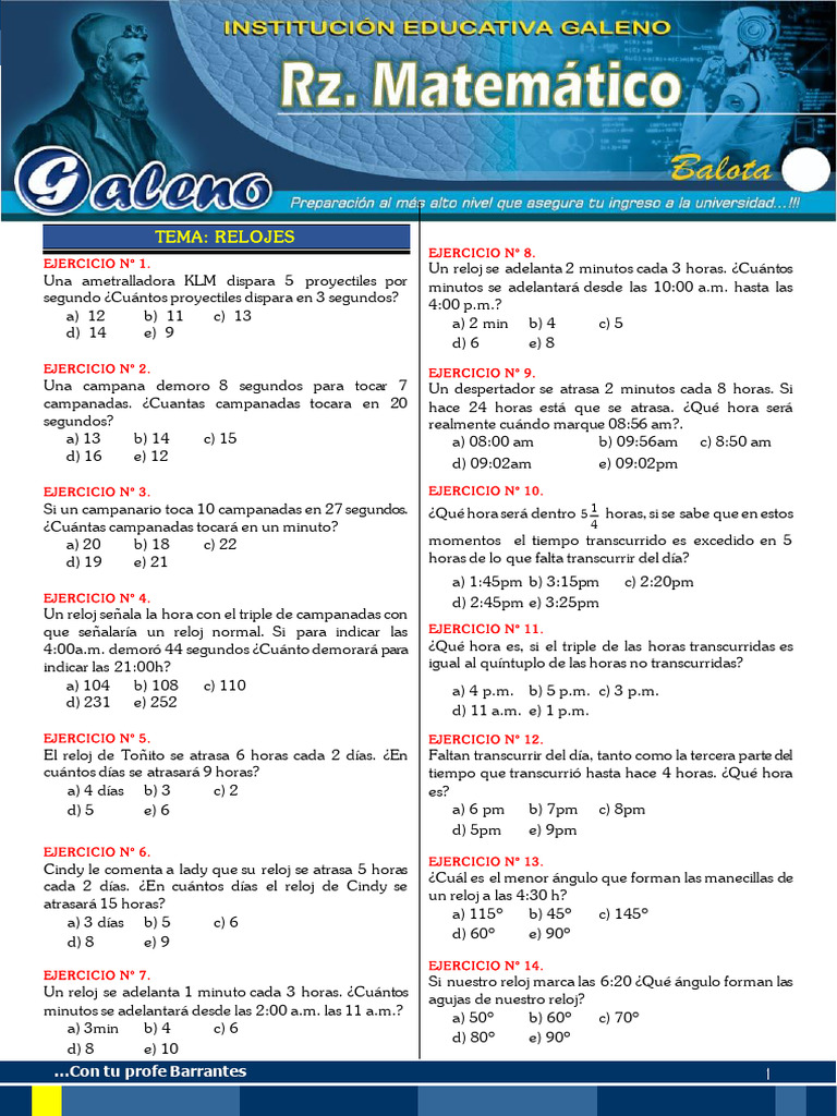 RM - RELOJES 2 | PDF