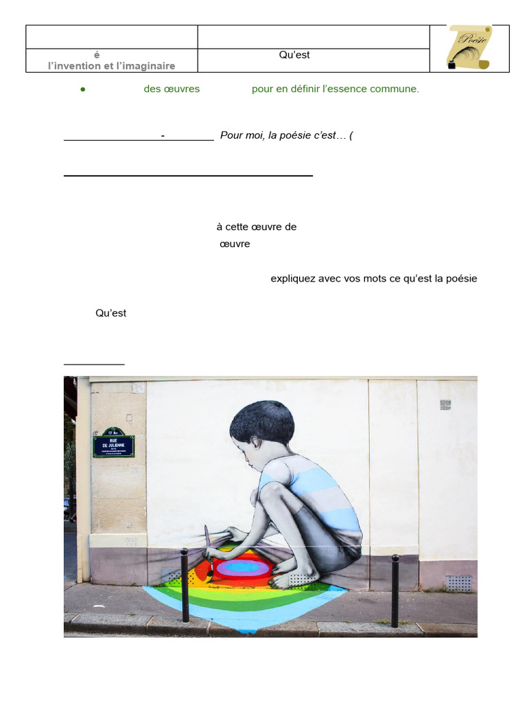 Poésie et Slam : Définition et Émotions | PDF | Poésie | Collage