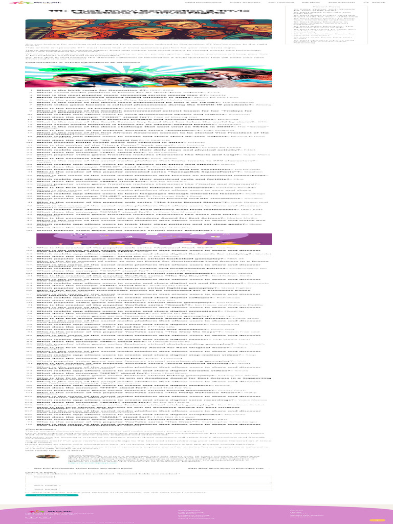 Gen Z Quizzo | PDF | Pub Quiz