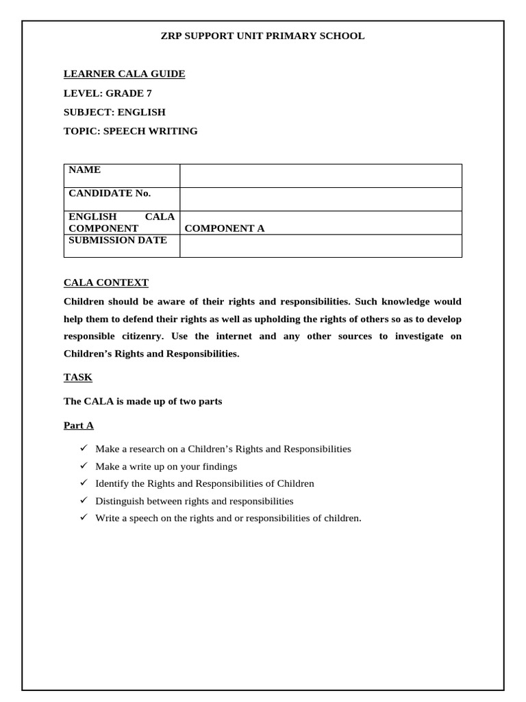 English Learner Cala Guide | PDF