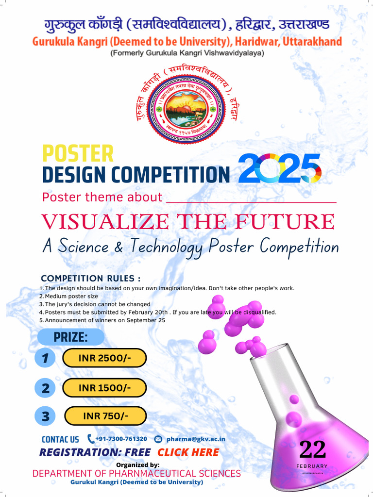 DEPARTMENT PF PHARMACEUTICAL SCIENCES GURUKUL KANGRI Competition Poster ...