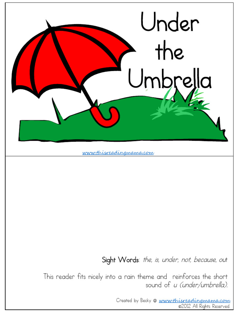 Under The Umbrella Emergent Reader | PDF