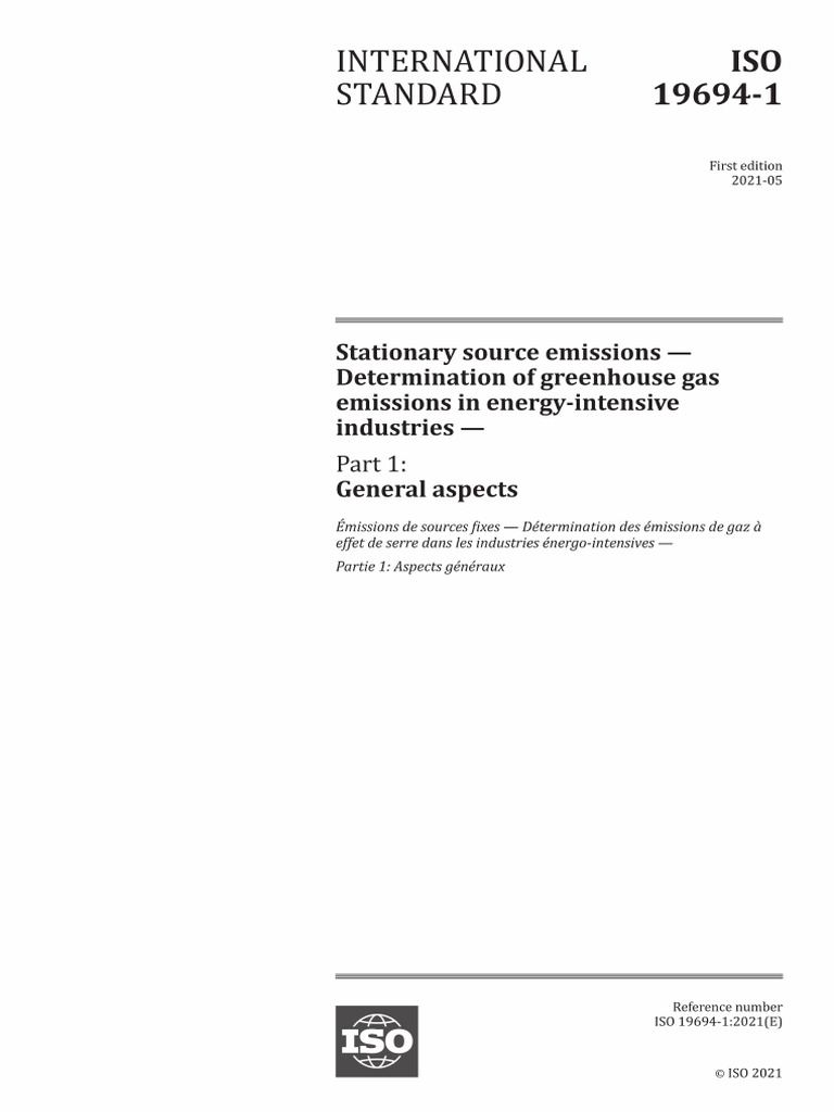 Iso 19694-1 2021 | PDF